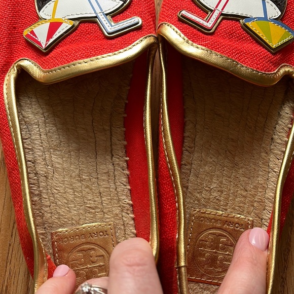 Tory Burch | Shoes | Tory Burch Coco Espadrille Flats Samba Gold Calf Hair Sambagold Size 75 ...